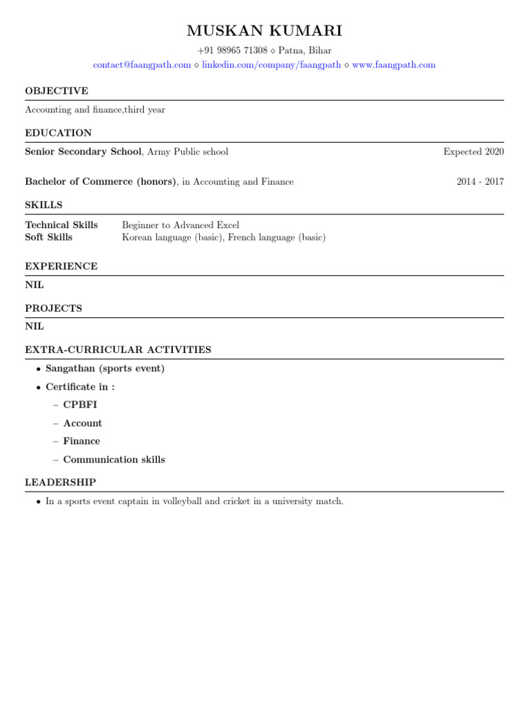 FAANGPath Simple Template | PDF