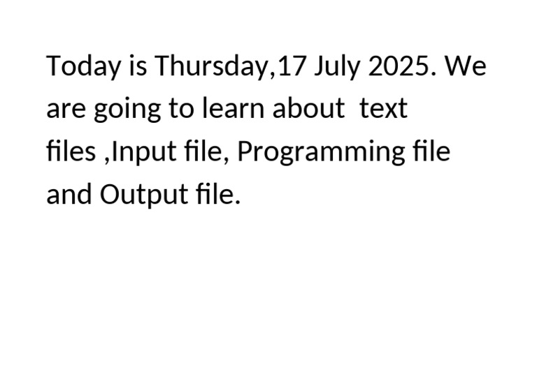 Today Is Thursday | PDF