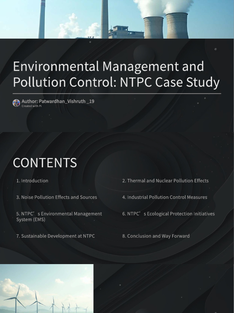 NTPC's Environmental Management Strategies | PDF | Pollution | Waste