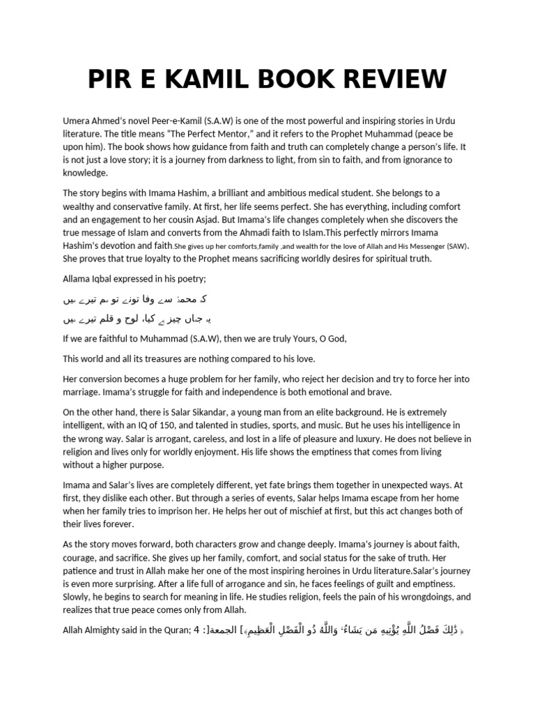 Pir e Kamil Book Review | PDF | Muhammad | Faith