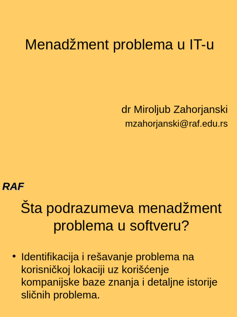 Menadzment Problema | PDF