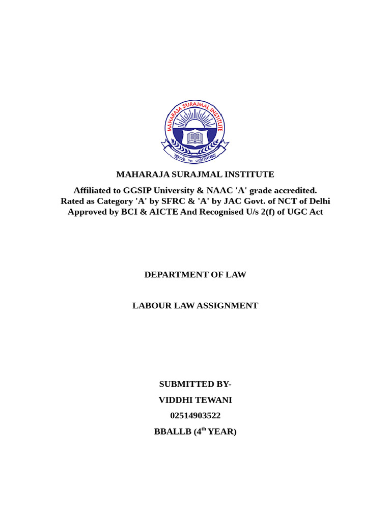 Trade Unions: ID Act vs IR Code 2020 | PDF | Trade Union | Labour Law