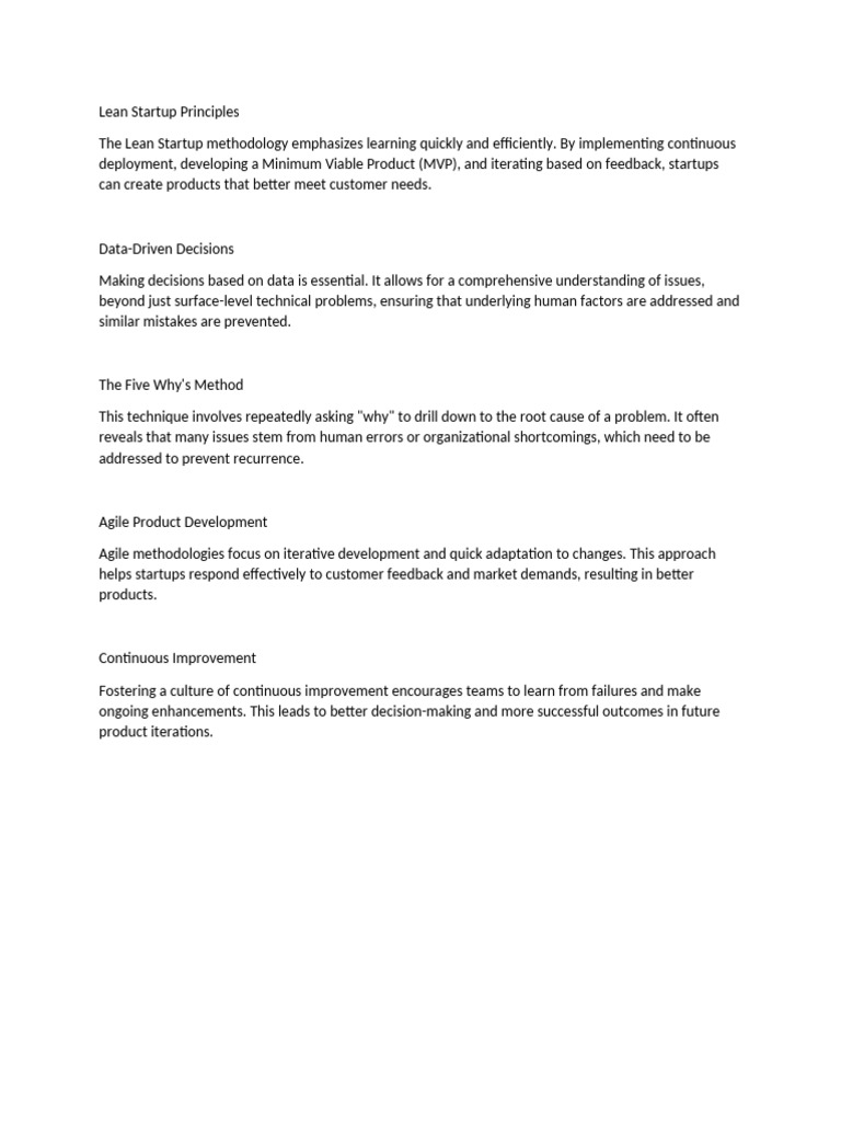 Lean Startup Methodology Explained | PDF