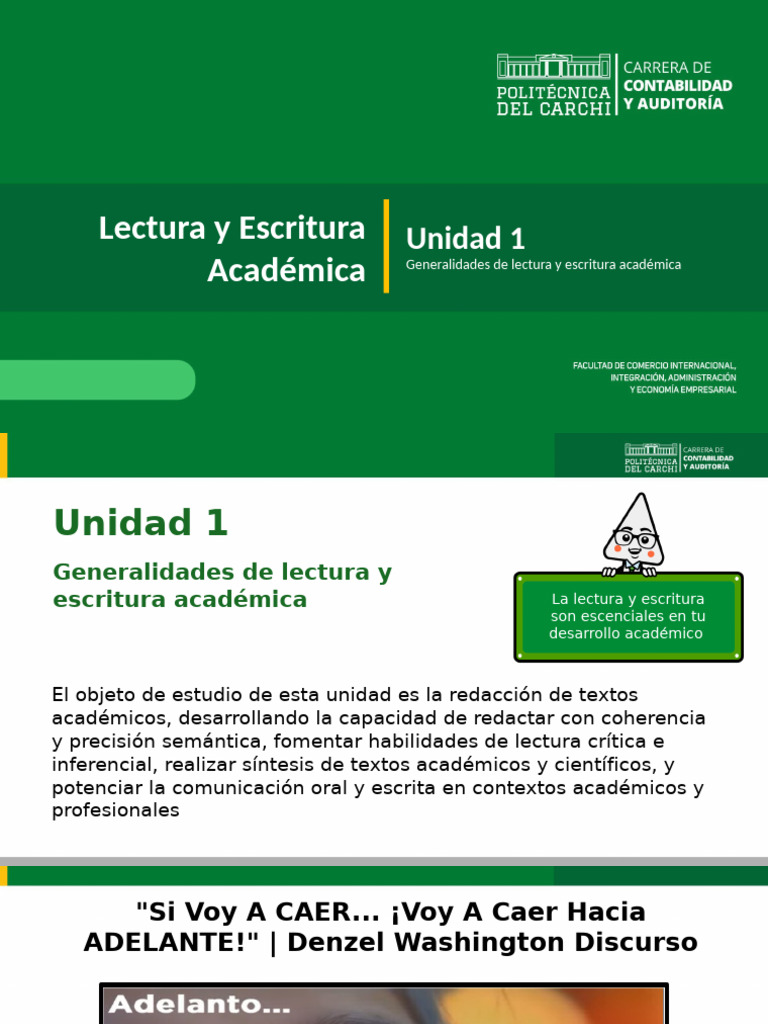 Unidad 1 - Generalidades de Lectura y Escritura Académica (2) | PDF ...