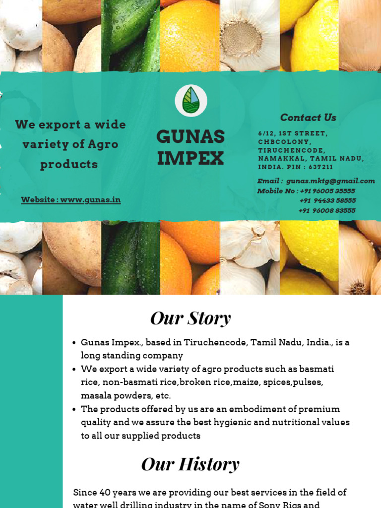 Gunas Impex Brochure | PDF | Cancer | Dietary Fiber