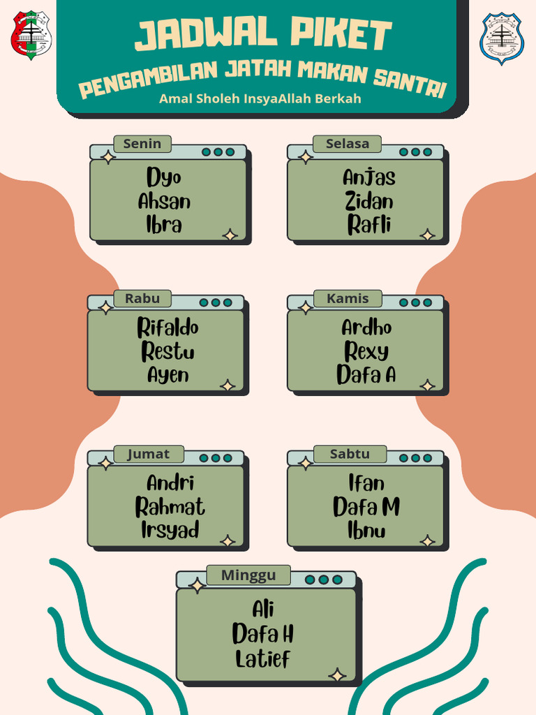 Jadwal Ambil Jatah Makan Putra | PDF
