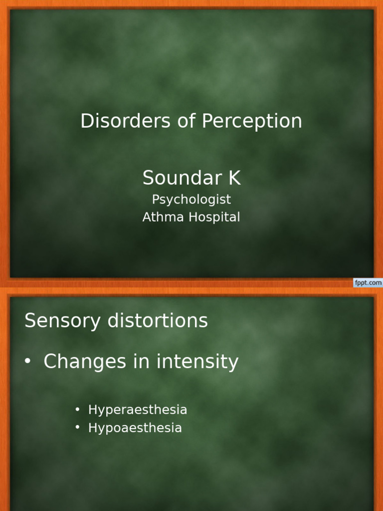 Understanding Perception Disorders | PDF