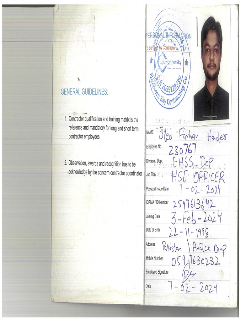 Farhan Passport | PDF