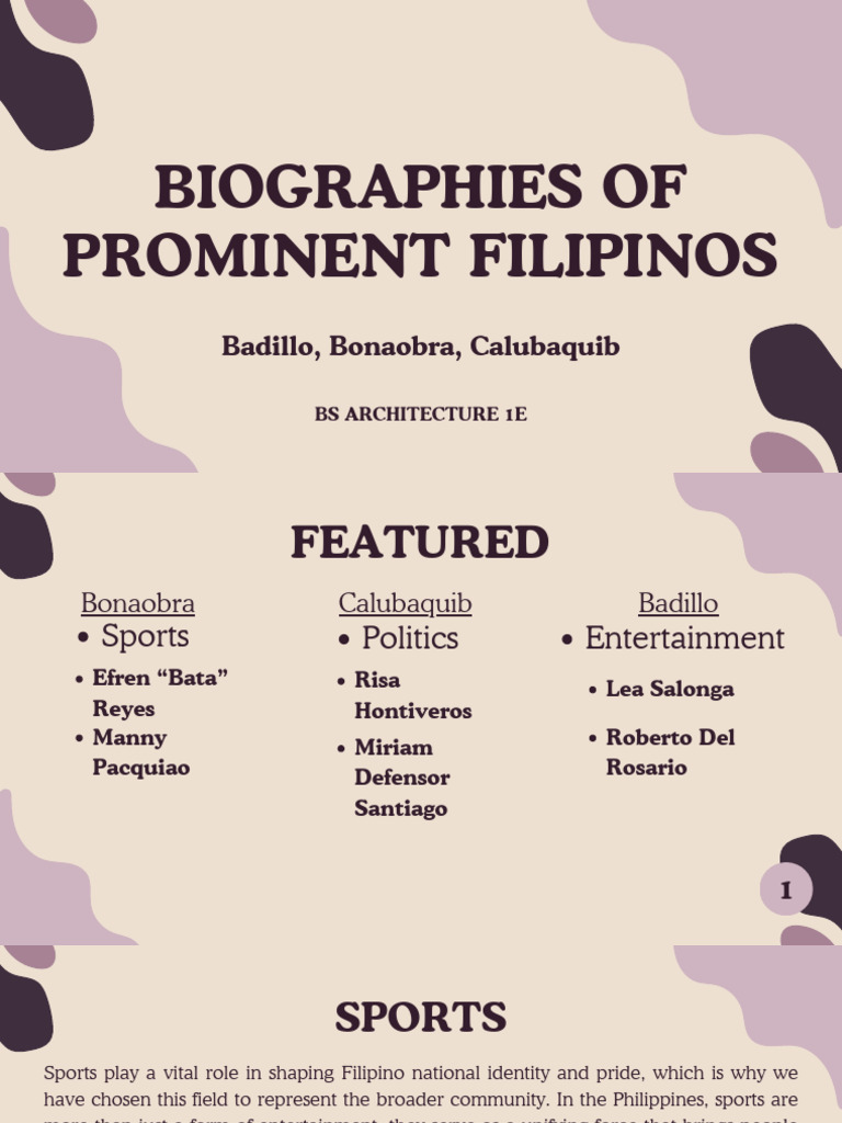 Prominent Filipino Figures in Sports | PDF