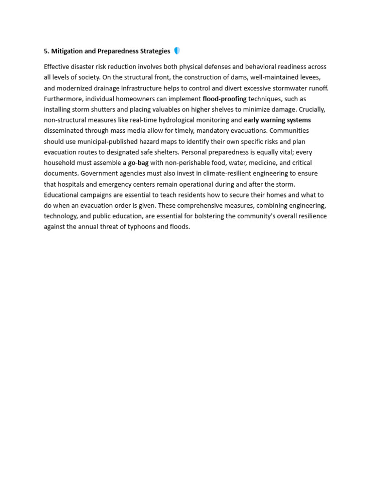 Mitigation and Preparedness Strategies | PDF