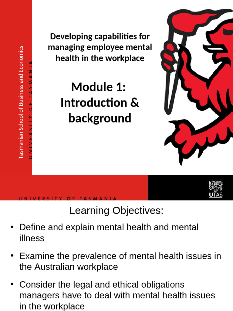 Mental Health Module 1 Slides | PDF | Mental Disorder | Mental Health
