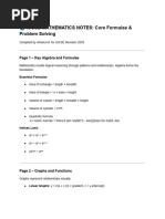 Edexcel GCSE Maths Higher Formula Sheet | PDF