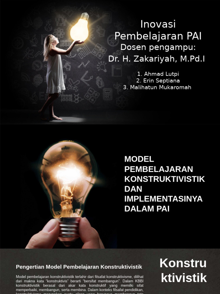Model Pembelajaran Konstruktivistik PAI | PDF