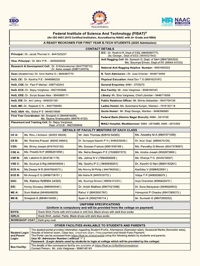 Ready Reckoner Btech | PDF