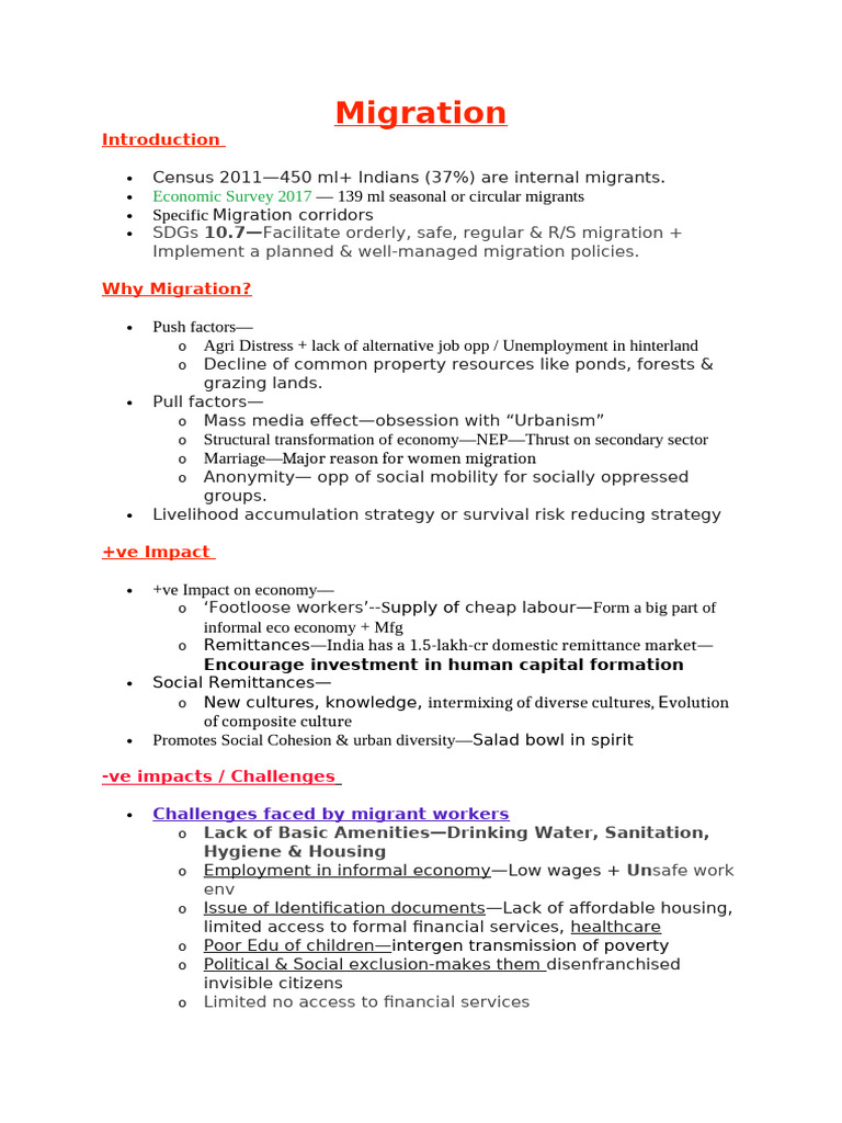 Migration | PDF | Human Migration | Migrant Worker
