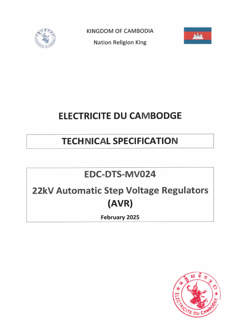 EDC-DTS-MV024 - 22kV Automatic Step Voltage Regulators v.1 - 2 | PDF