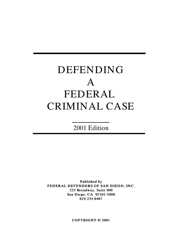 Defending A Federal Criminal Case | PDF | Standard Of Review | Bail