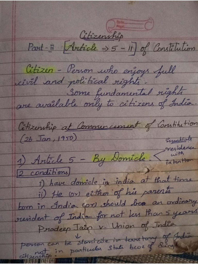 Citizenship | PDF