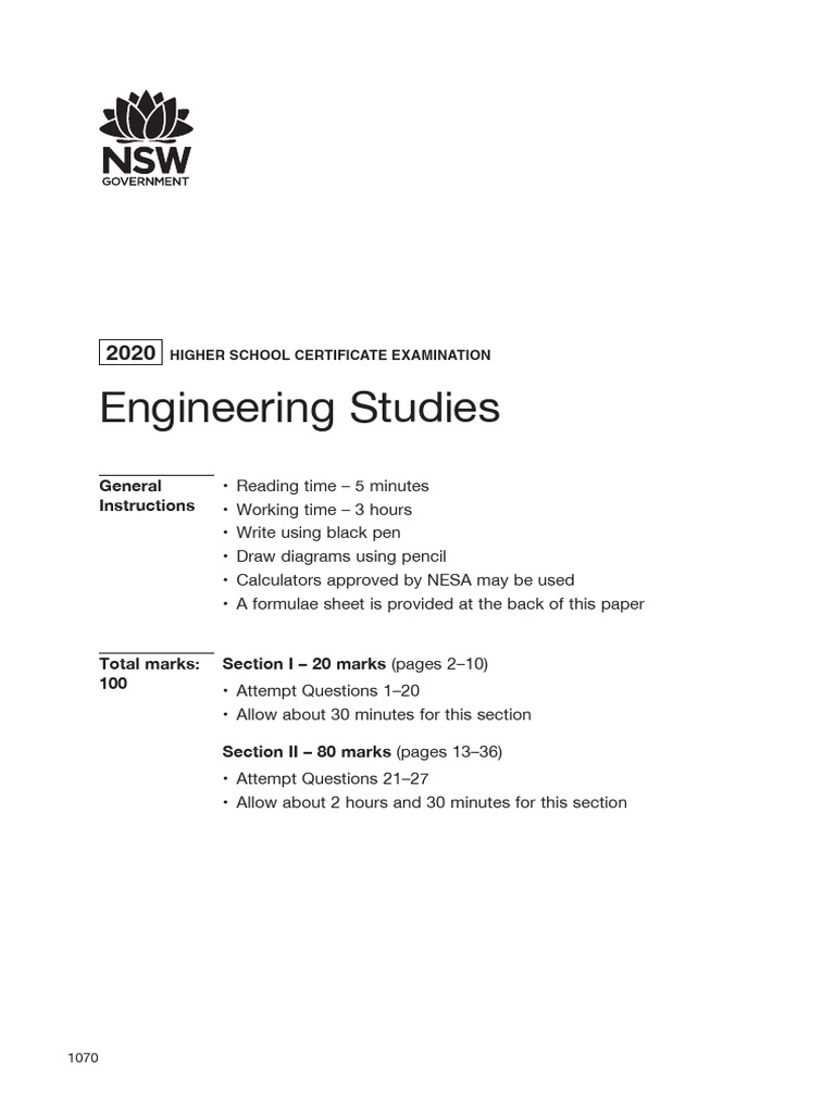 2020 HSC Engineering Studies | PDF | Force | Heat Treating