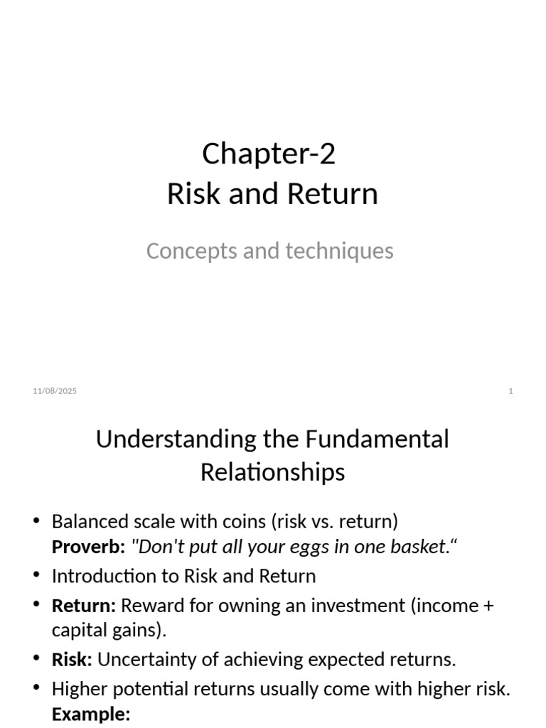 Chapter-2 Risk and Return | PDF | Financial Risk | Investing