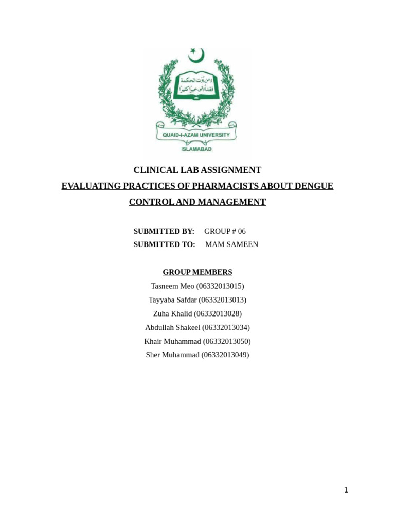 Group - 6 Clinical Project 1 | PDF | Bleeding | Dehydration