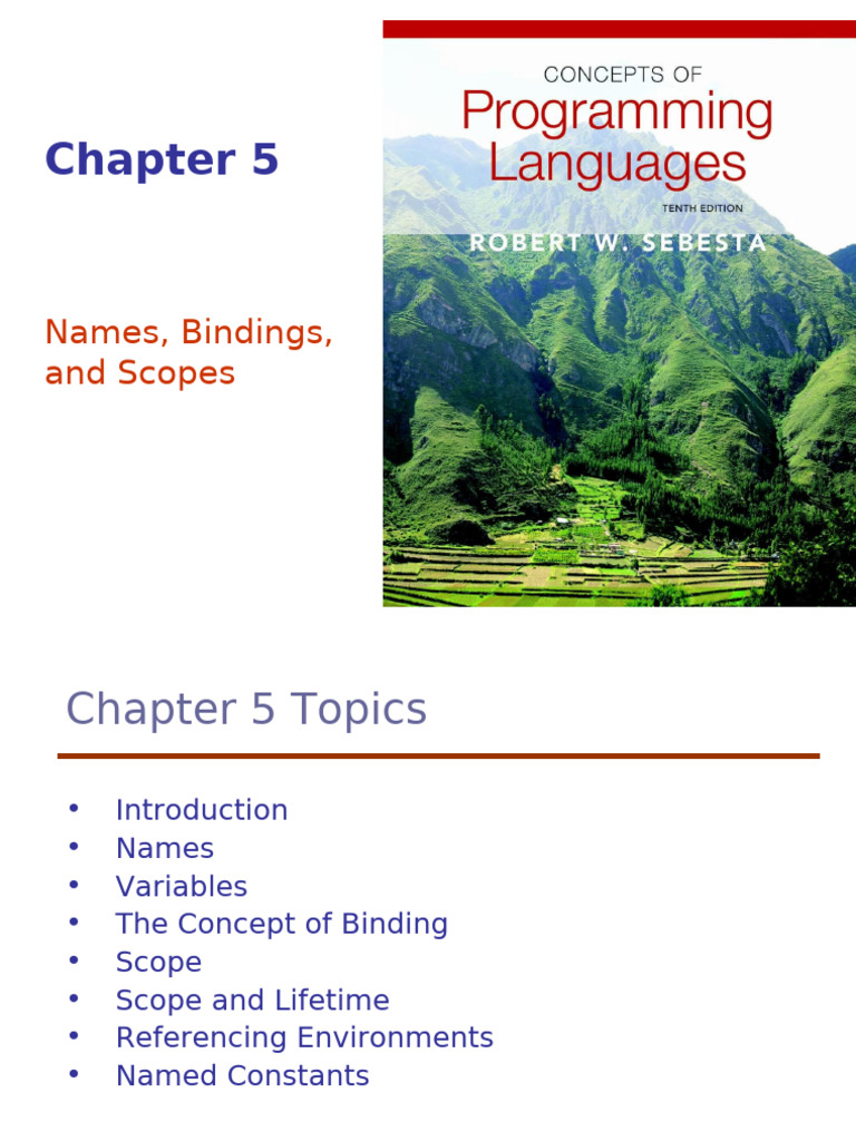 Chapter 5 PowerPoint | PDF | Scope (Computer Science) | Variable (Computer Science)