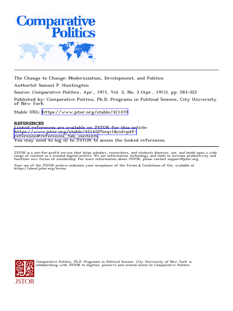 Componential Change in Political Development | PDF | Modernization ...