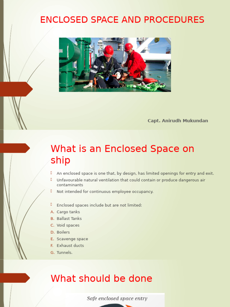 PSSR - Enclosed Space | PDF | Ventilation (Architecture) | Occupational ...