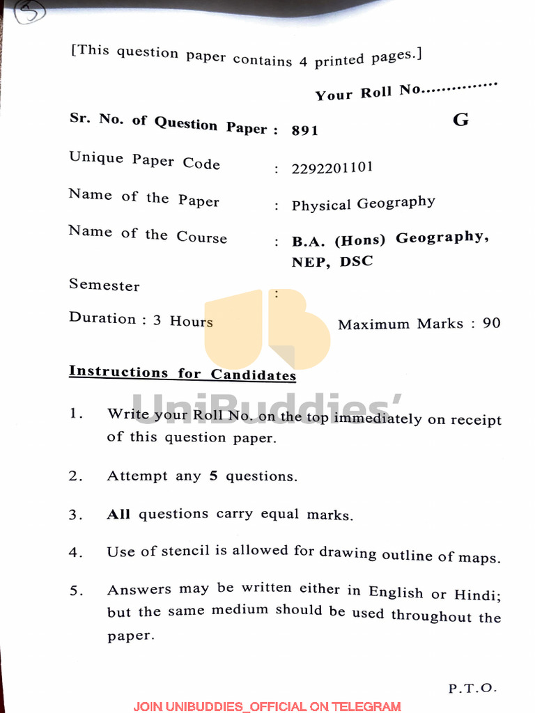 Physical Geopgraphy NEP PYQ | PDF | Chess Theory | Chess