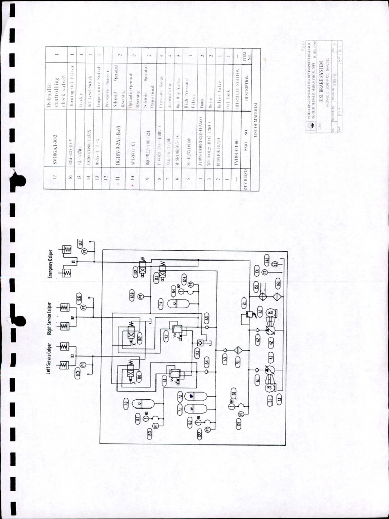 Diagram of Drilling Winch Brake System | PDF