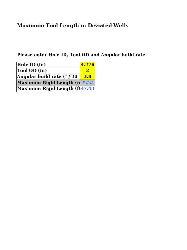 Max Rigid Length | PDF