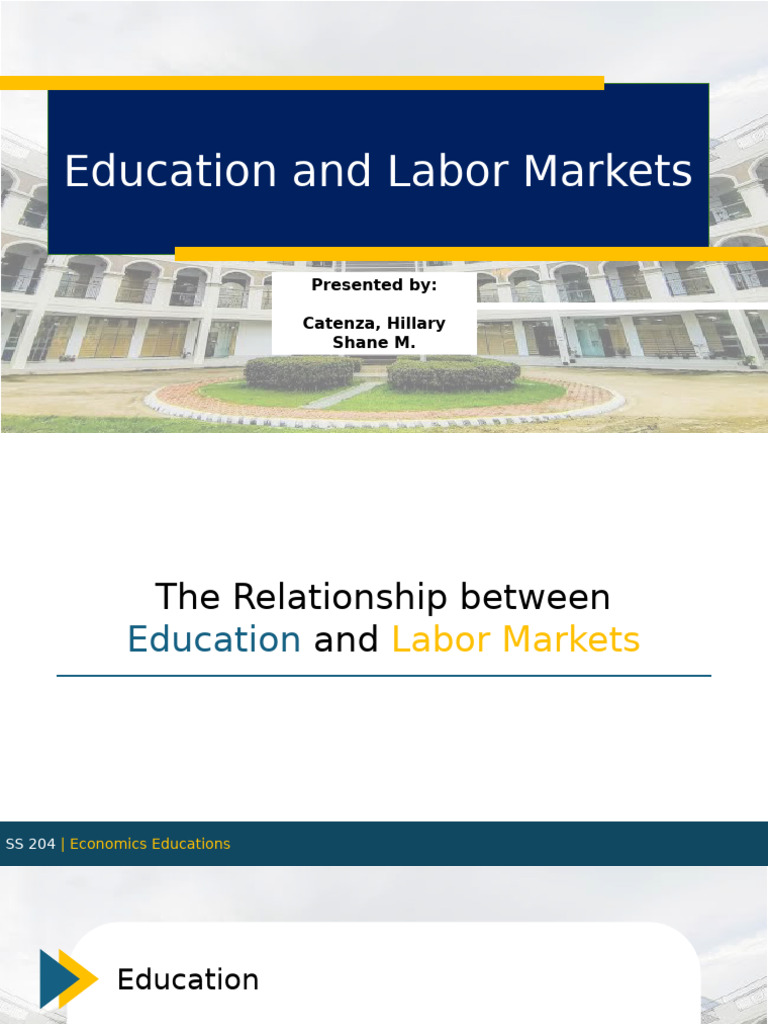 Education's Impact on Labor Markets | PDF | Labour Economics | Economics