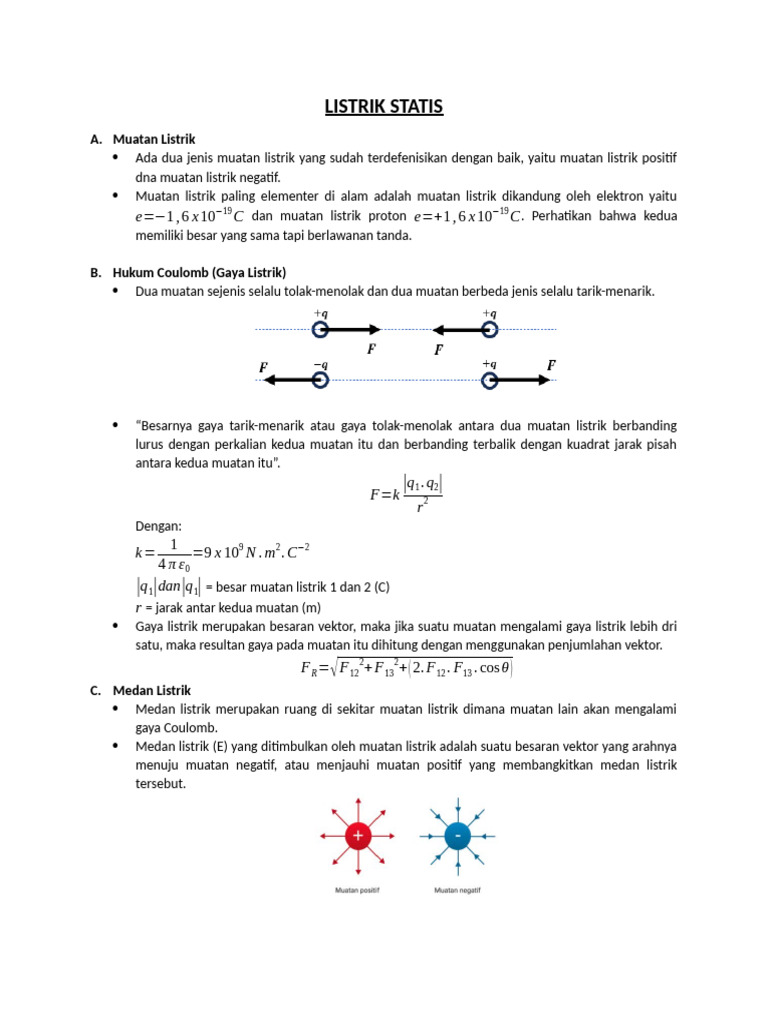 Modul 6. Listris Statis Dan Listrik Arus Searah | PDF