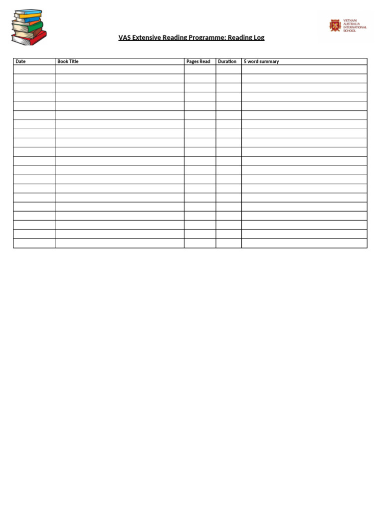 Reading Log | PDF