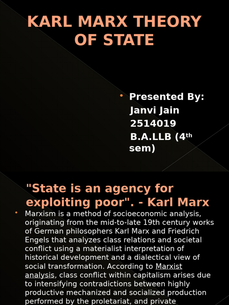 Marx's Theory of State and Class Conflict | PDF | Marxism | Karl Marx