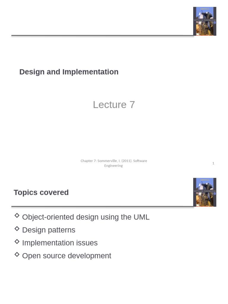 Lec7 - Design and Implementation-1 | PDF | Software Development | Integrated Development Environment
