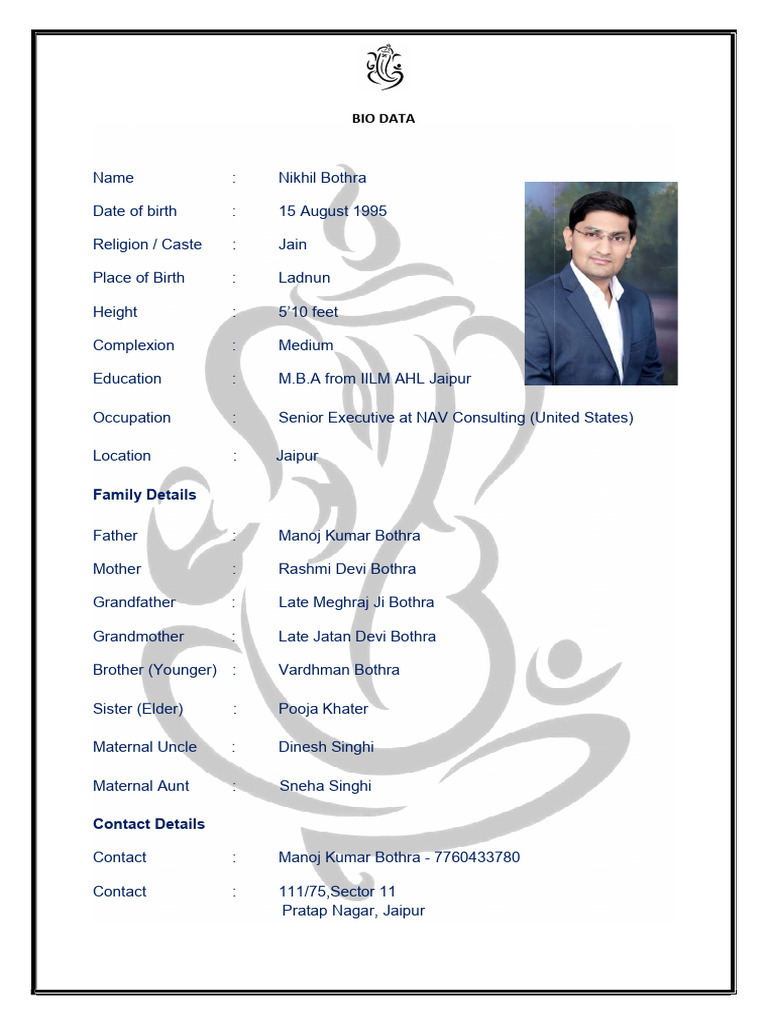 Bio Data | PDF