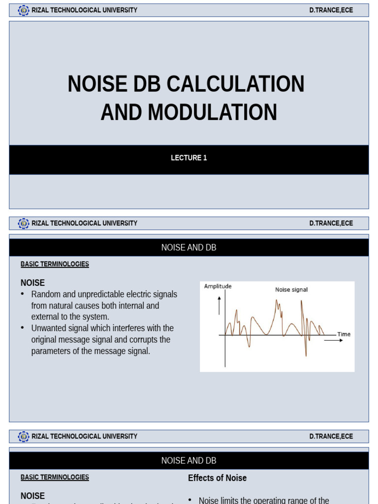 Ececor3-Noise and DB Calculation | PDF | Signal To Noise Ratio ...