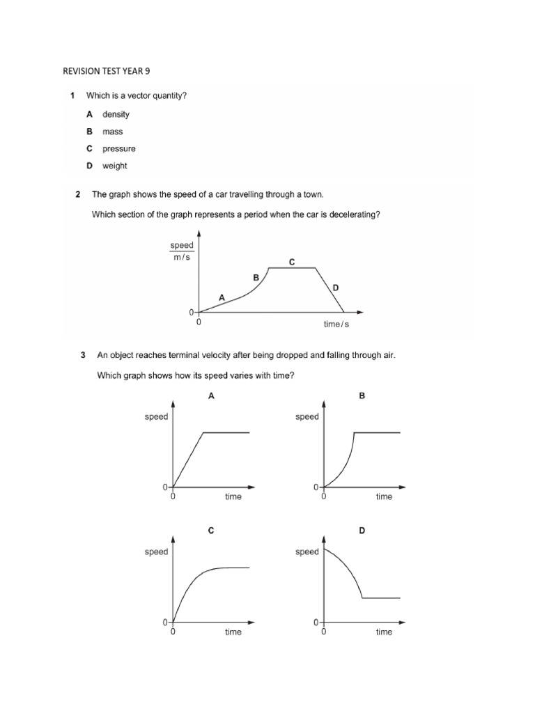 Year 9 Fte Revision Exam | PDF