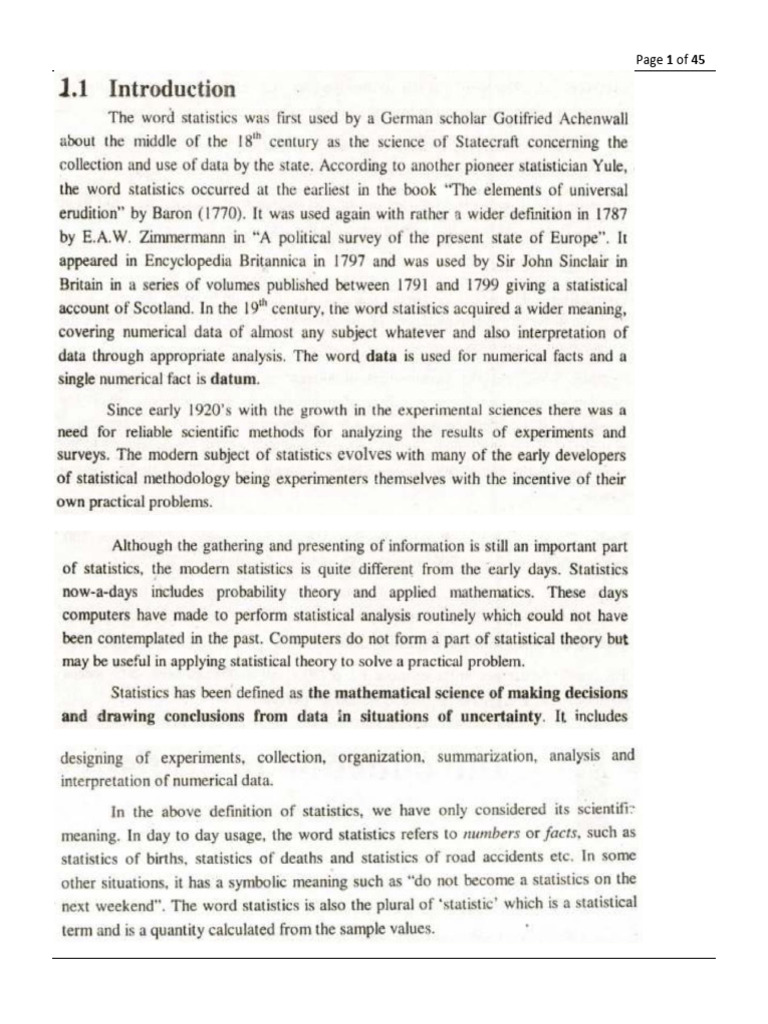 Fundamental Statistical Concepts | PDF | Mean | Median