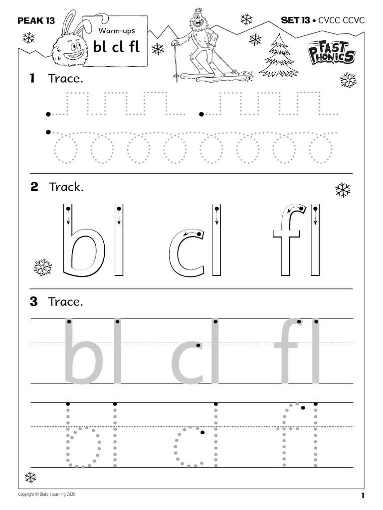Activity Sheet FP Fast Phonics Worksheets Peak 13 Peak 13 Handwriting | PDF