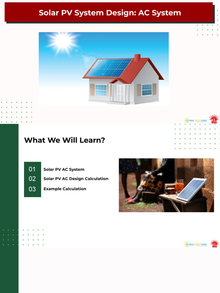 Solar PV System_ AC Design Training_ Incubate | PDF | Ac Power | Power Inverter