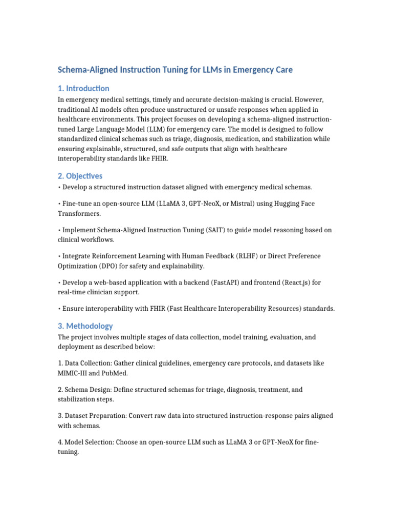 Schema-Aligned LLMs for Emergency Care | PDF | Information Science ...