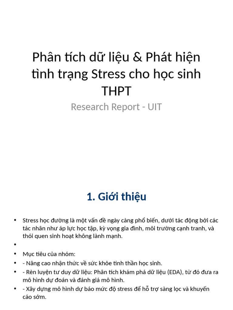UIT Stress Level Report | PDF