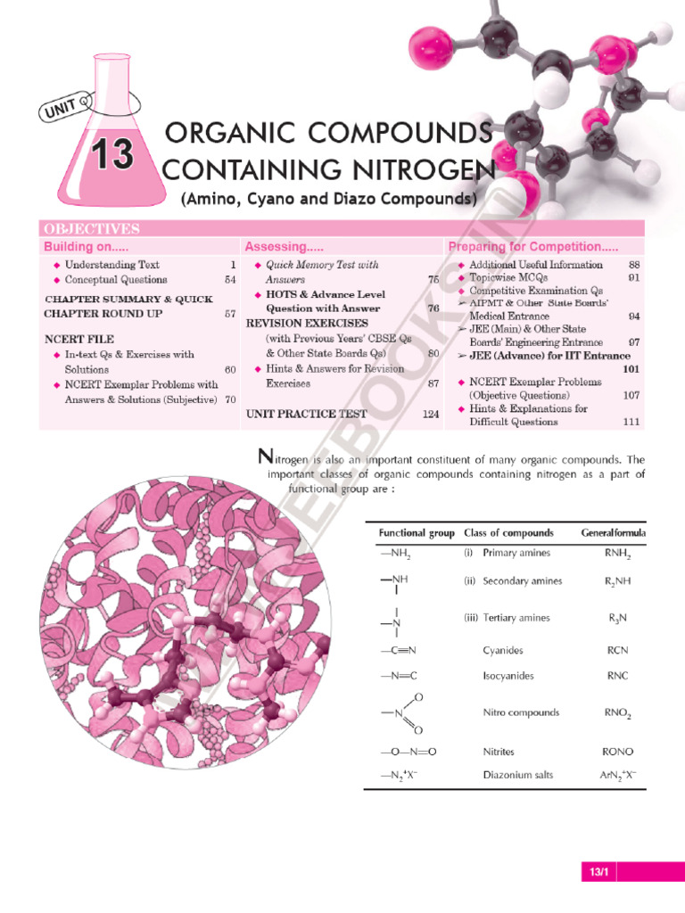9 Organic Compounds Containing Nitrogen | PDF