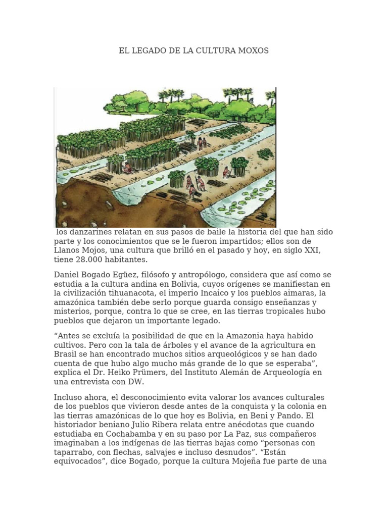 El Legado de La Cultura Moxos | PDF | Pueblos Indígenas de las Américas