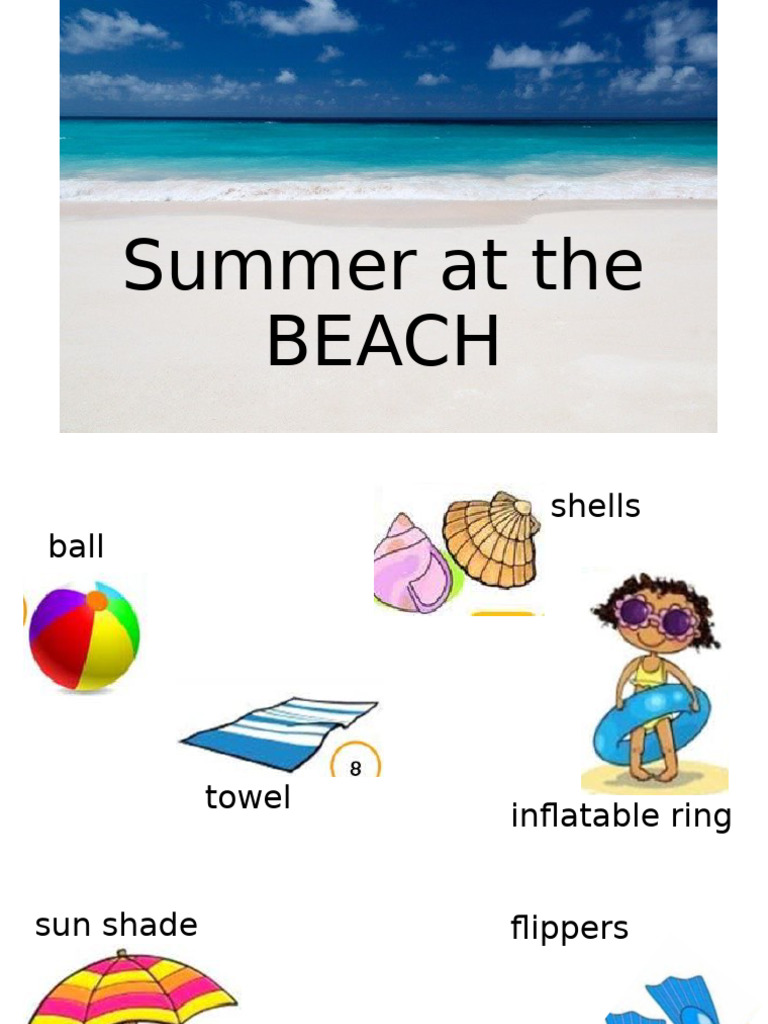 Summer Beach Vocabulary and Game Games 107834 | PDF
