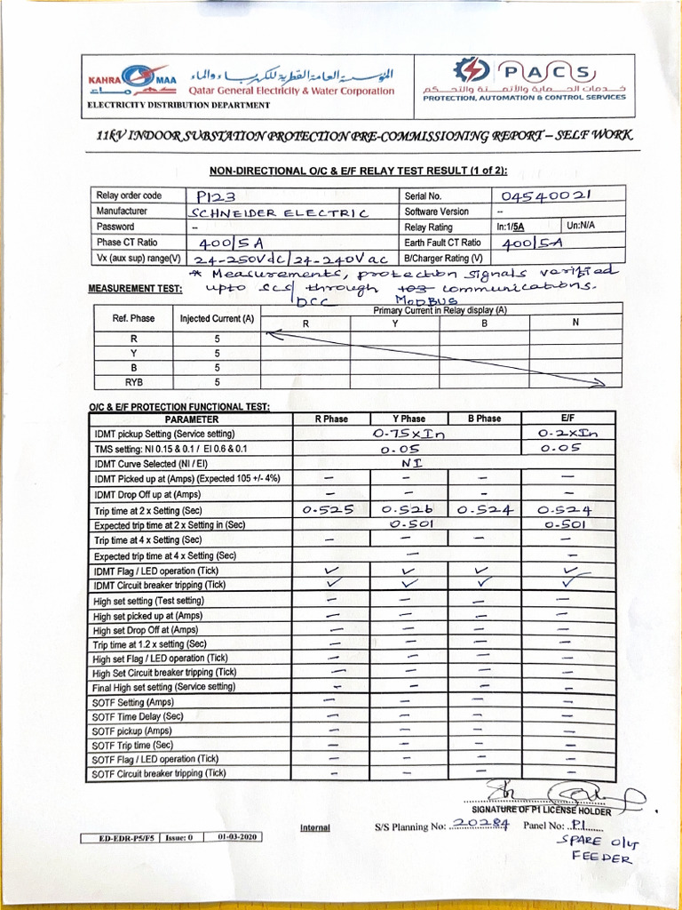 PMR Bb-1 Trip Test Report | PDF
