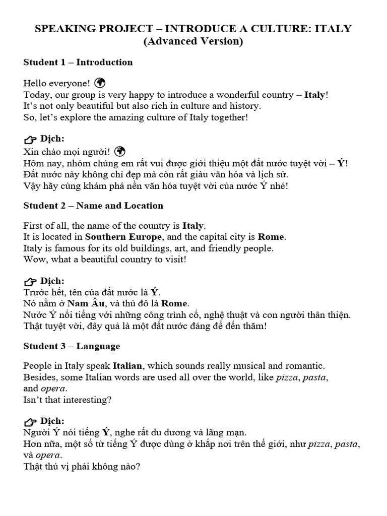 Speaking Unit 2 | PDF