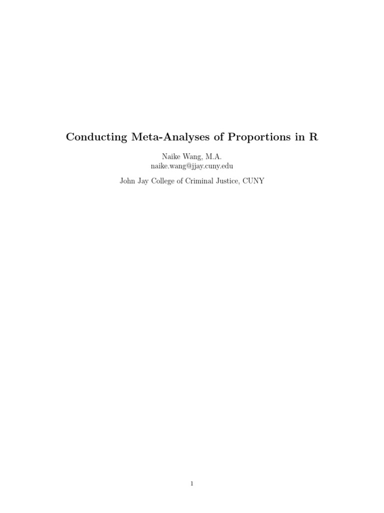 Meta-Analysis Guidelines R | PDF | Meta Analysis | Effect Size
